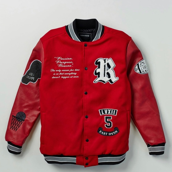 Reason | Jackets & Coats | Mens Play Hard Wool Varsity Jacket | Poshmark